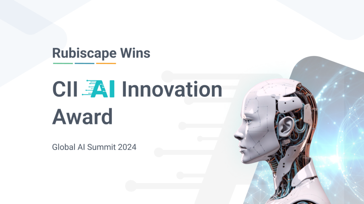CII’s National AI Innovation Award to Rubiscape Rubiscape | Unified Data Science Platform